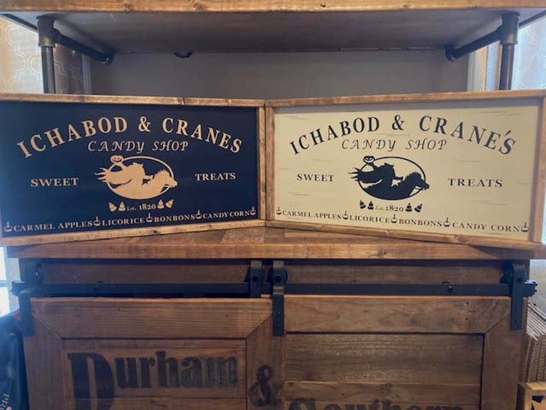 Halloween Sign "ichabod & Cranes Candy Shop (black)" by October Road ...