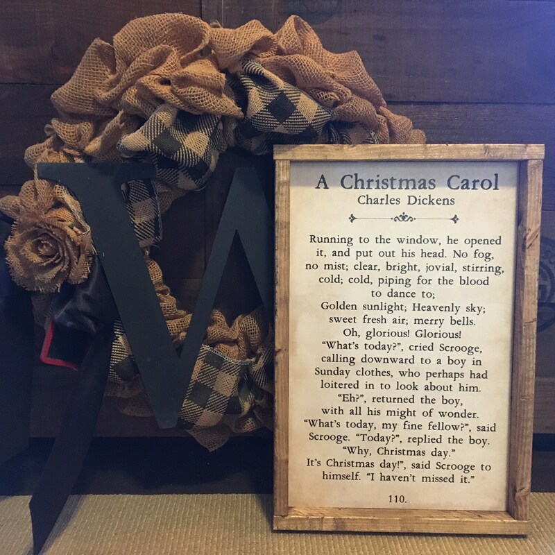 Christmas Carol Sign - Etsy