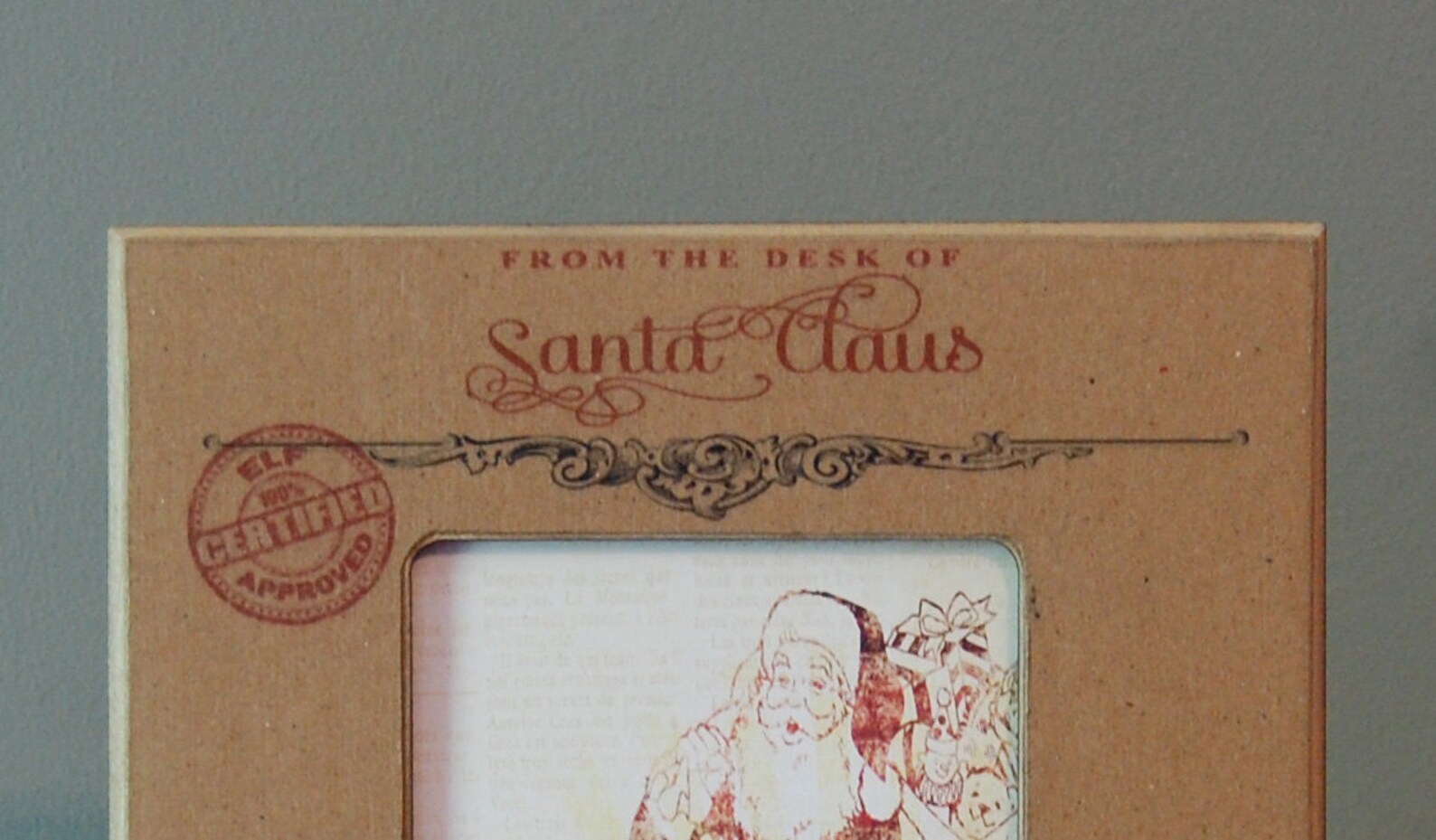 Santa Claus Picture Frame by October Road Designs (vertical Opening) - Etsy