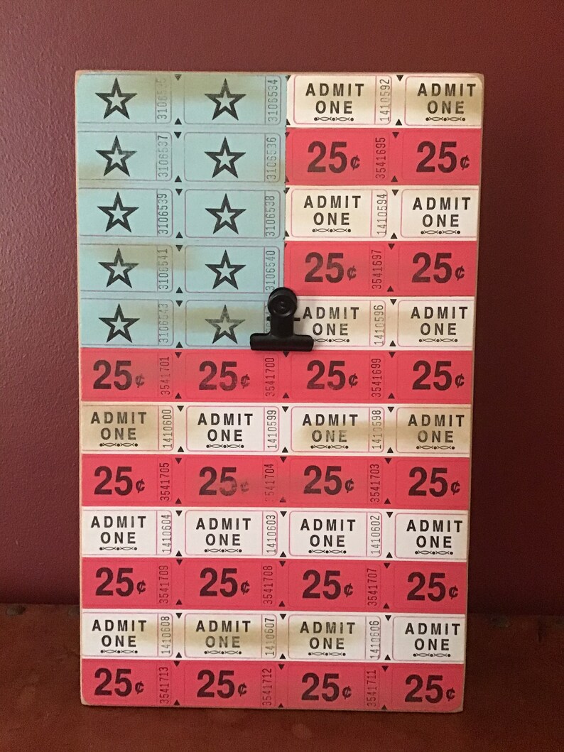 Patriotic ride Ticket Wood Photo Display by - Etsy