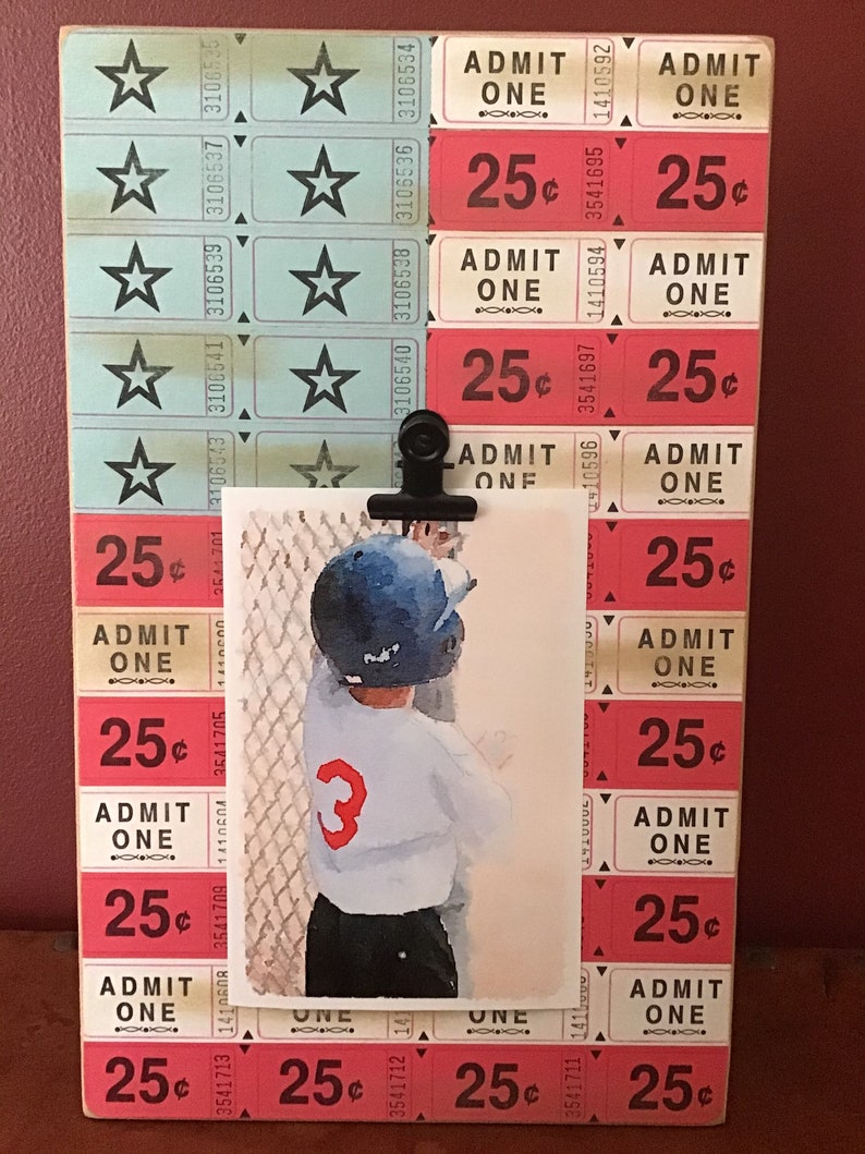 Patriotic ride Ticket Wood Photo Display by - Etsy