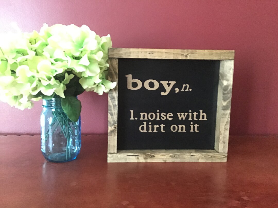 Boy Definition Wood Sign - Etsy