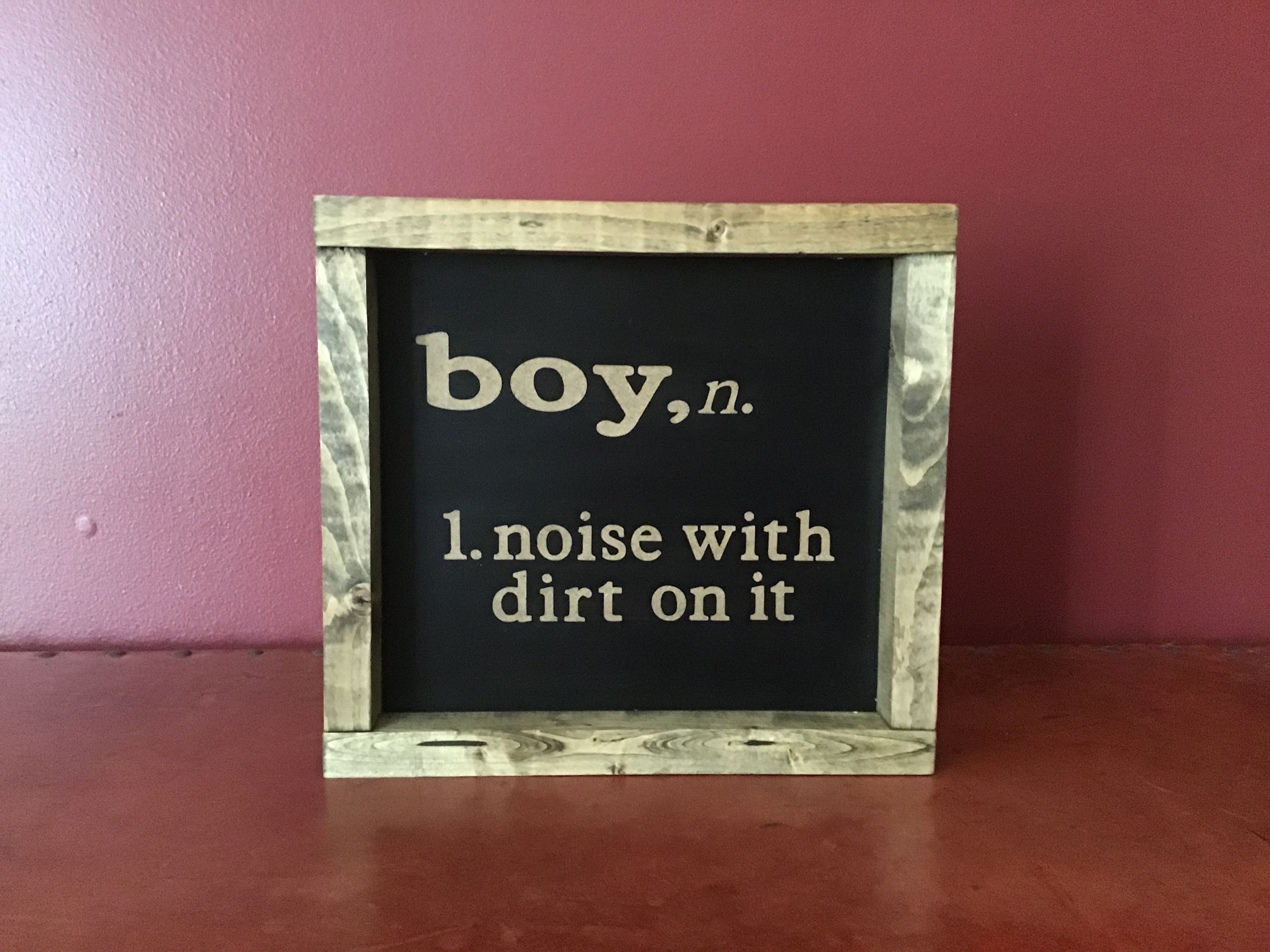 Boy Definition Wood Sign | Etsy
