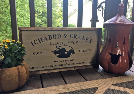 Halloween Sign ichabod & Cranes Candy Shop by | Etsy