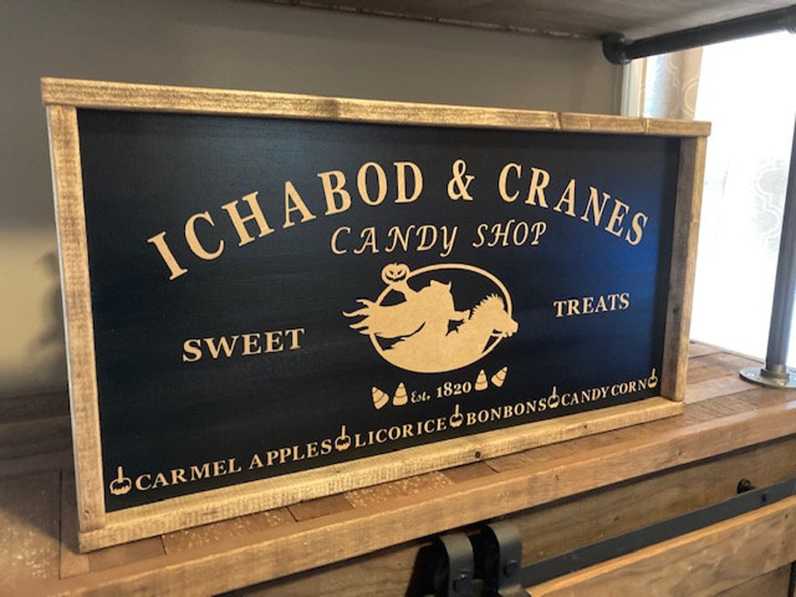 Halloween Sign "ichabod & Cranes Candy Shop (black)" by October Road ...