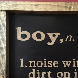 Boy Definition Wood Sign - Etsy