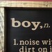 Boy Definition Wood Sign - Etsy