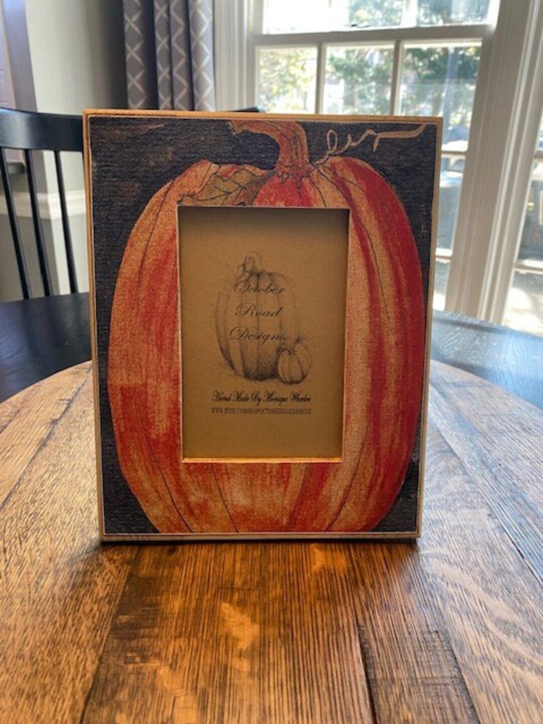 Pumpkin Picture Frame 4'x6" Opening) by October Road Designs - Etsy