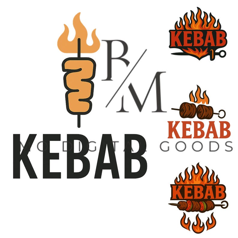 Kebab Logo Bundle: 35+ Grill & Shawarma Designs (SVG, PNG, JPG ...