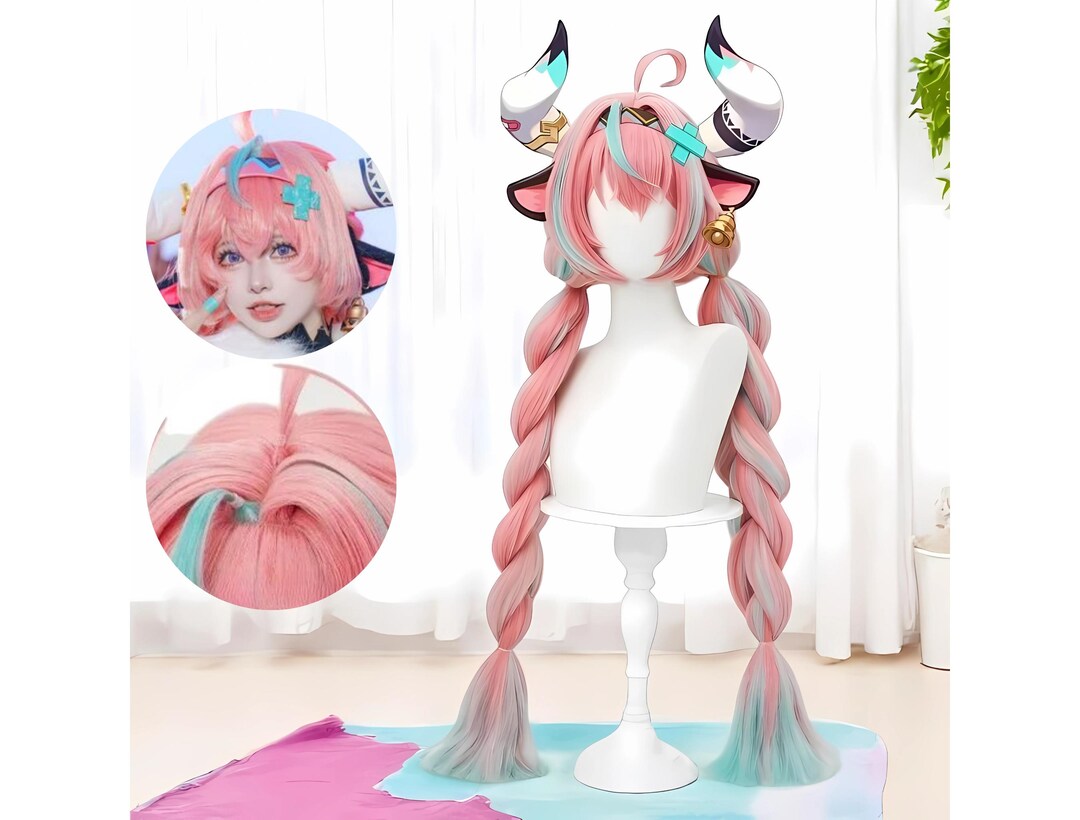 Genshin Impact Wig, Handmade Varesa Cosplay Wig, Cosplay Wig Pink for ...