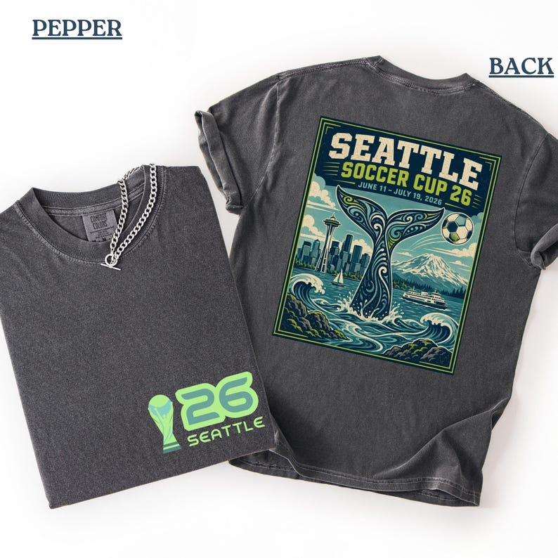 Seattle Soccer Cup 26 Host City T-shirt, Retro Seattle Game Day Fan Tee ...