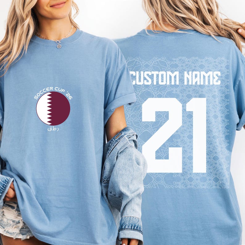 Custom Qatar T-shirt, Soccer Cup 2026 Match Day Jersey Tee - Etsy