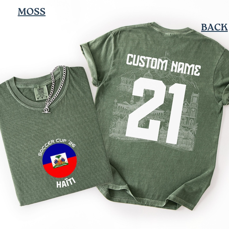 Custom Haiti Soccer Cup 2026 T-shirt With Personalized Name and Number ...