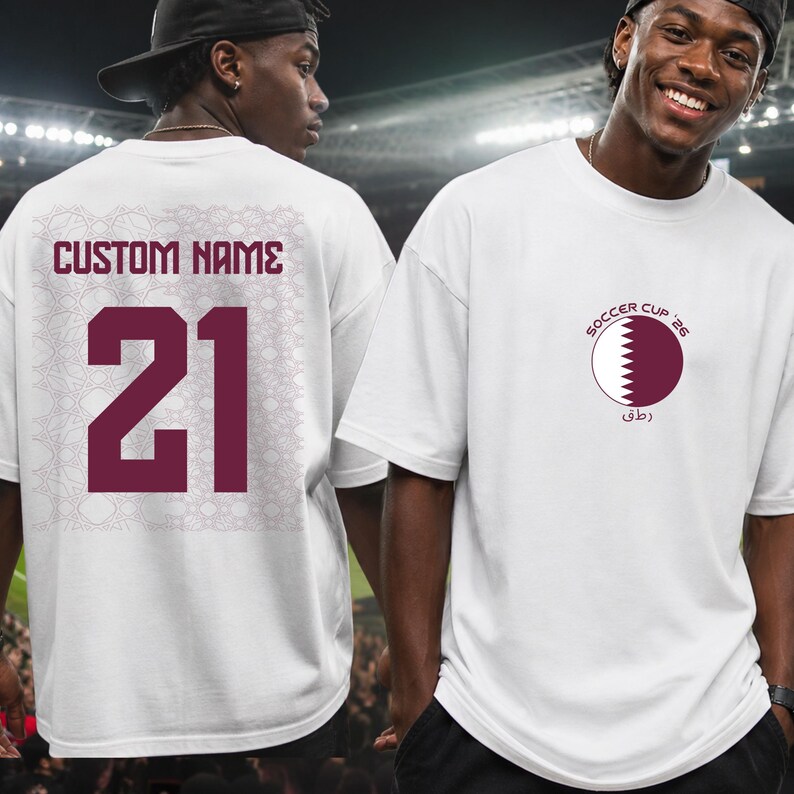 Custom Qatar T-shirt, Soccer Cup 2026 Match Day Jersey Tee - Etsy