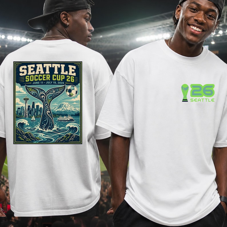Seattle Soccer Cup 26 Host City T-shirt, Retro Seattle Game Day Fan Tee ...