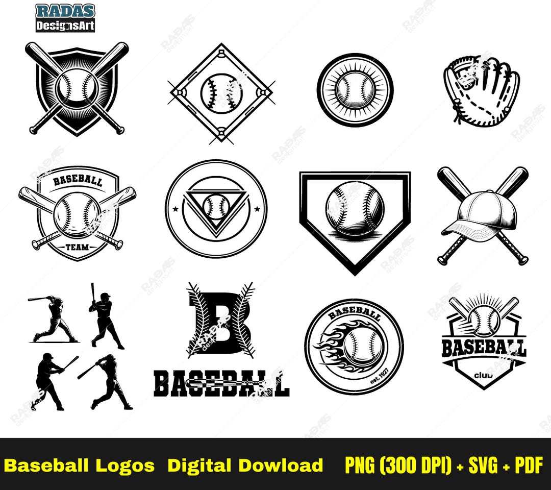 Baseball Design Bundle | SVG, PNG, PDF| Digital Download, Logo Desing ...