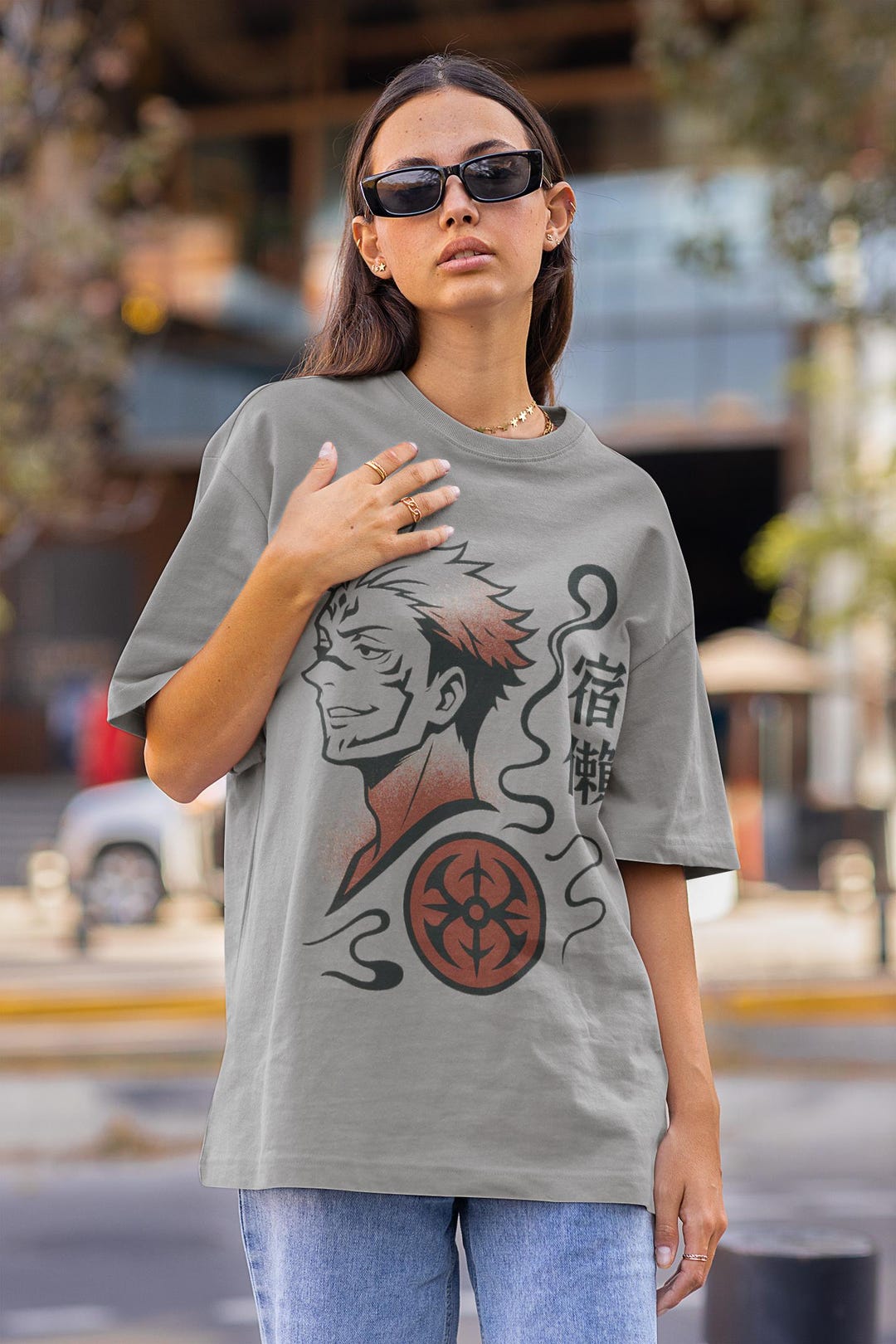 Sukuna Shirt, Jujutsu Kaisen Shirt, Heavy Oversized Organic Shirt, Gift ...