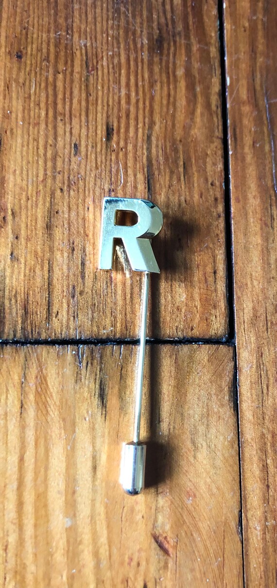 vintage letter r pin - Gem