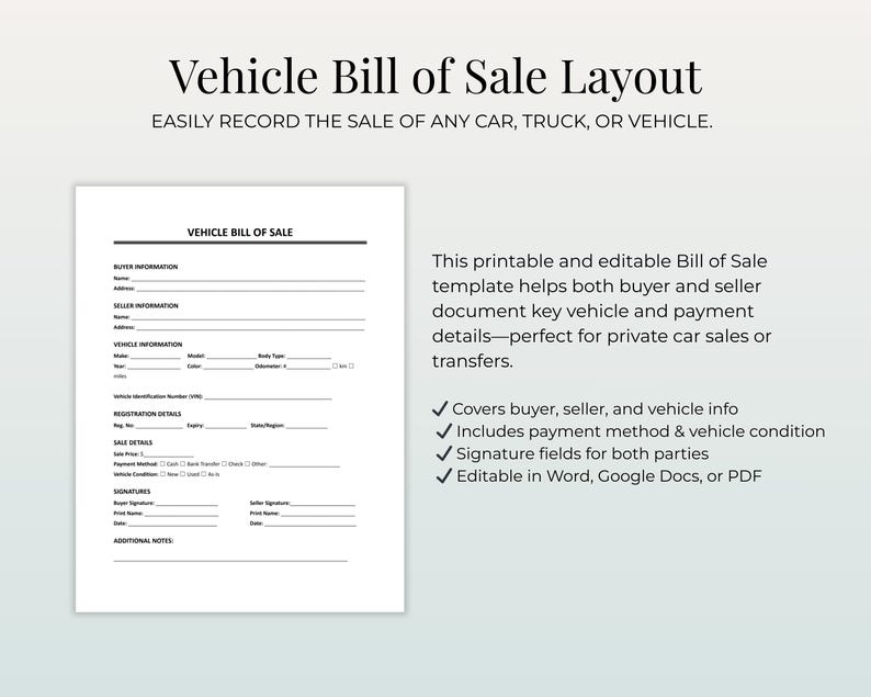 Elegant Can I Register A Car With A Bill Of Sale Images