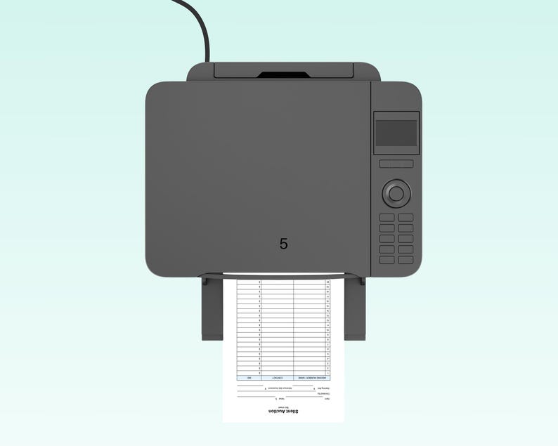Silent Auction Bid Sheet A4 Printable PDF & Editable Google Docs ...