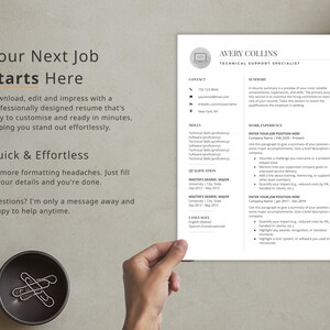 Modern Tech Resume Template Word & Docs | Software Developer CV ...