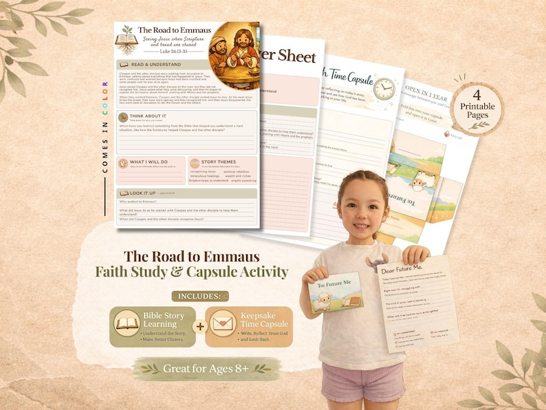 Road to Emmaus Activity Pack for Kids | Luke 24 Bible Lesson, Faith ...