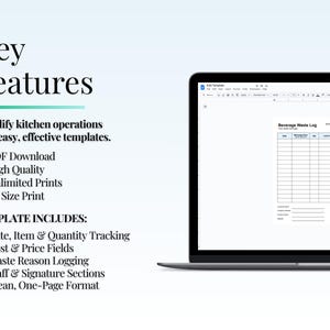 Beverage Waste Log Sheet | Track Spills, Overpour and Expired Drinks ...