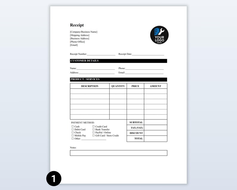 Editable Receipt Template | Customer, Cash & Order Receipts | Canva ...