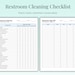 Editable Restroom Cleaning Checklist Template | Daily Bathroom Cleaning ...
