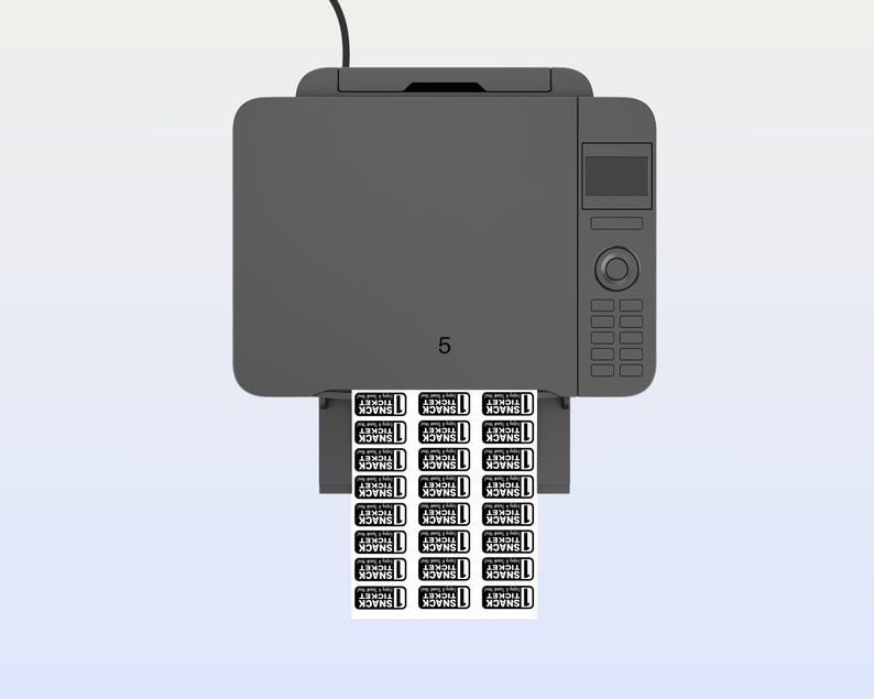 Snack Tickets | Printable Party Voucher Template | Event Snack Tokens ...