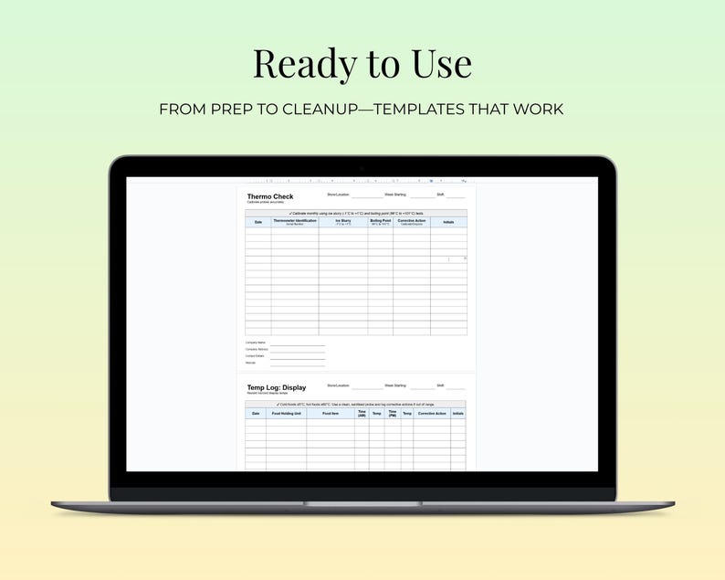 Restaurant Kitchen Templates Bundle | Printable and Editable BOH Order ...