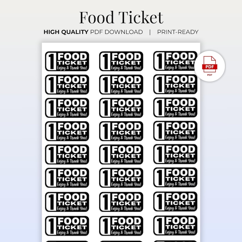 Food Truck Meal Token - Etsy