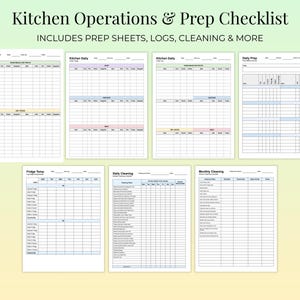 Restaurant Kitchen Templates Bundle | Printable and Editable BOH Order ...