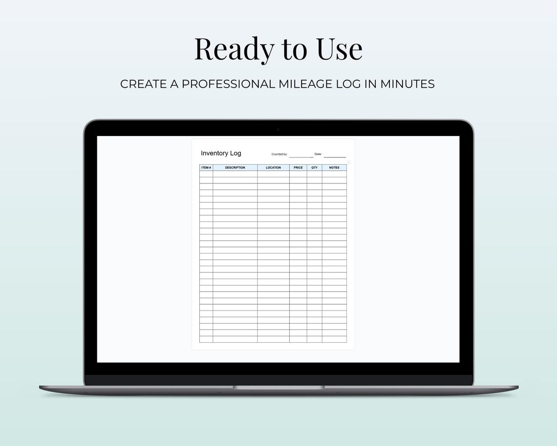 Editable Inventory Tracker | Inventory Log Sheet for Small Business ...