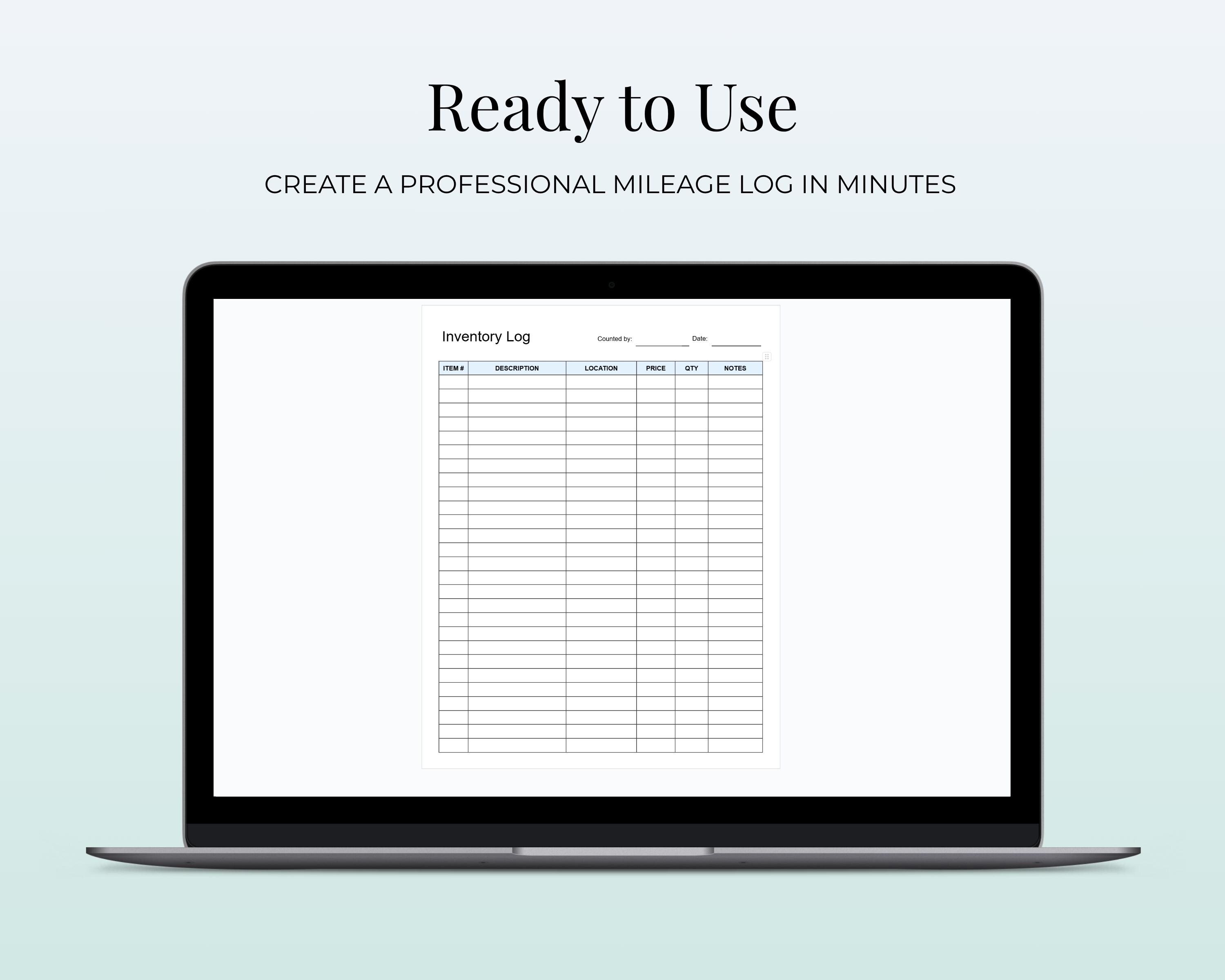 Editable Inventory Tracker | Inventory Log Sheet for Small Business ...