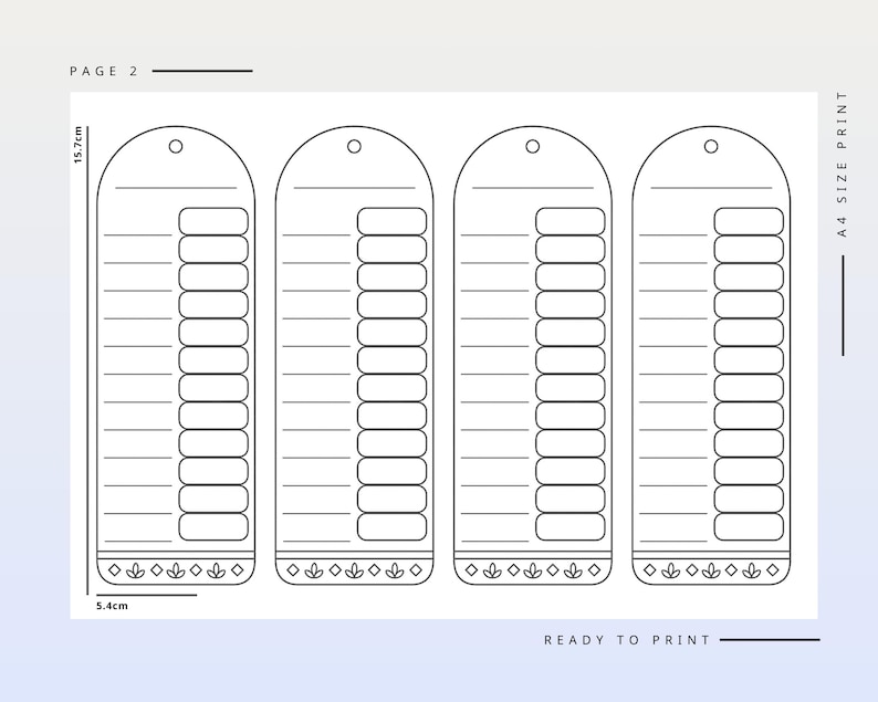 Blank Marker Swatch Card With Cover Page | Printable Color Chart ...