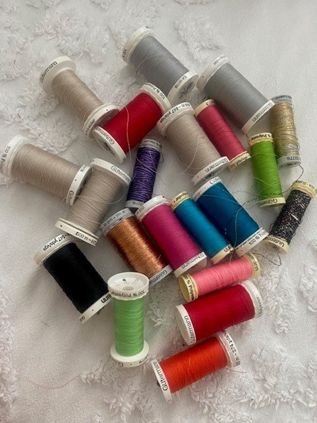 Gutermann German Assorted Thread, Lot of 21 Spools, Used, Sewing ...