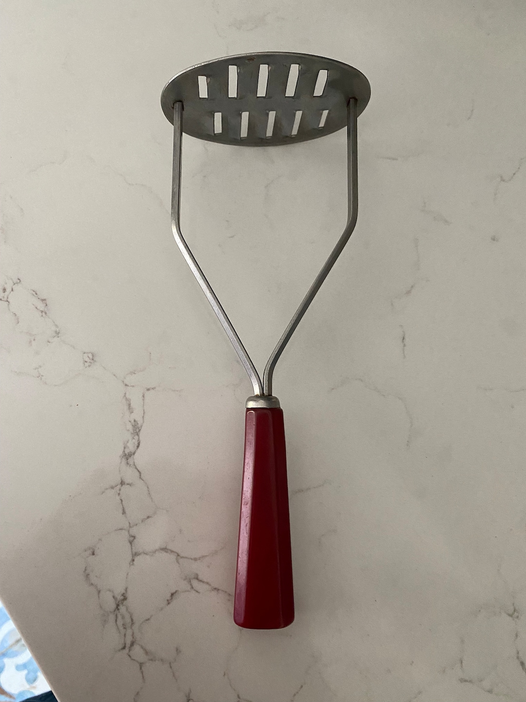 Corona Bakelite Red Handle Potato Masher, Stainless Steel, Kitchen ...