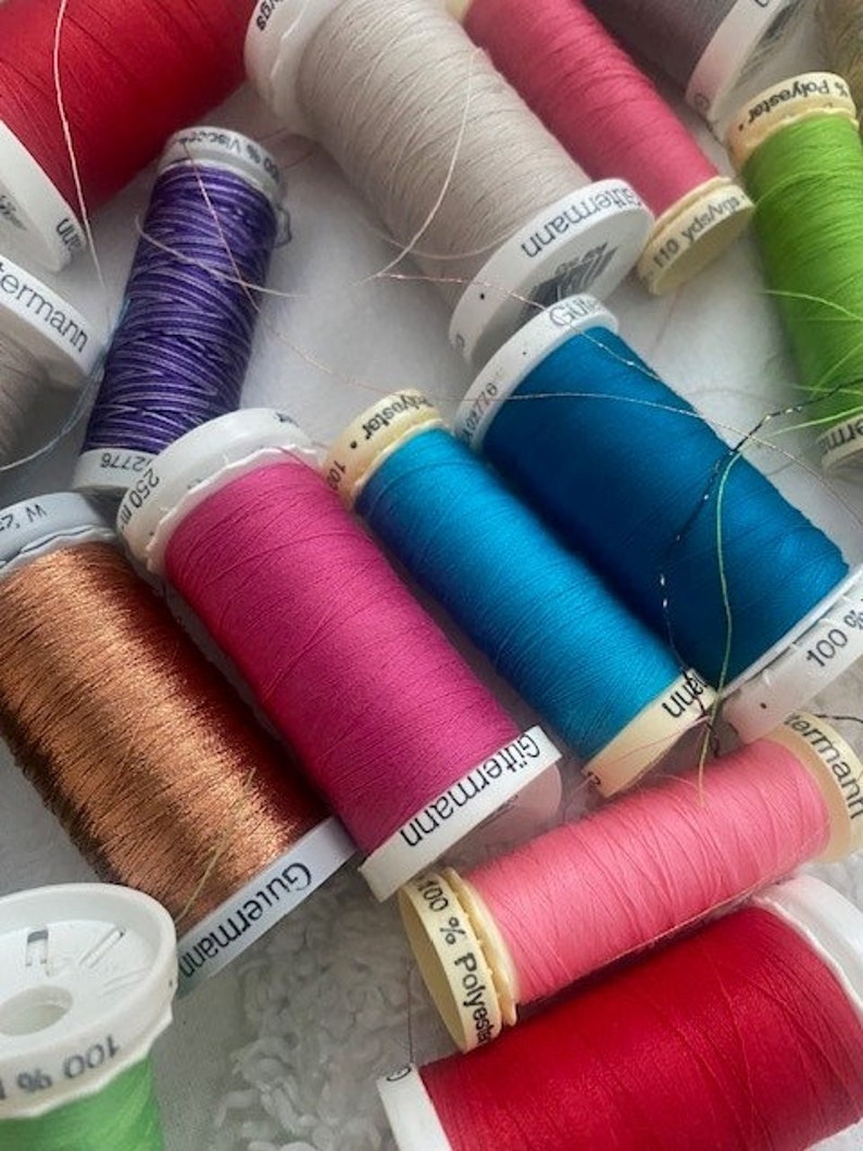 Gutermann German Assorted Thread, Lot of 21 Spools, Used, Sewing ...