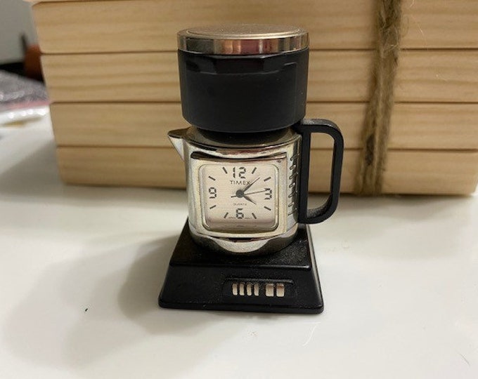 Vintage Timex Mini Collectible Clocks Black Coffee Pot - Etsy