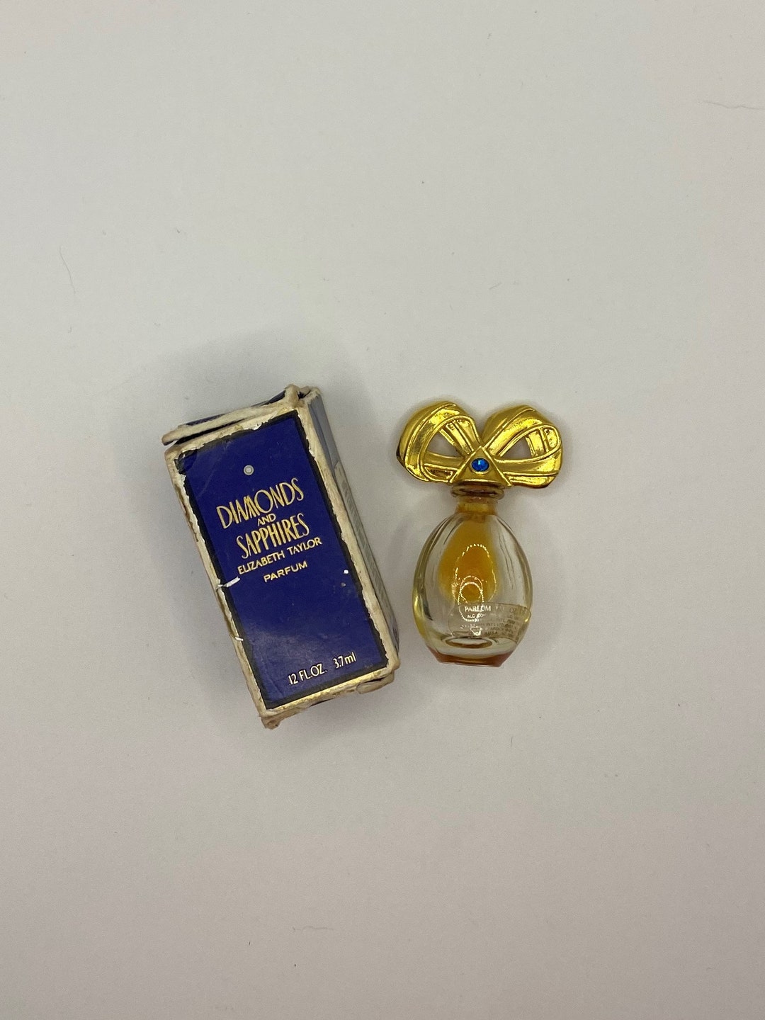 Miniature Elizabeth Taylor Diamonds & Sapphires Perfume Bottle Original ...