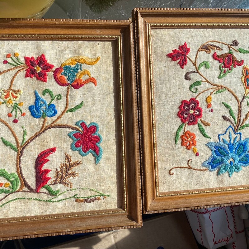 Embroidered Wall Art - Etsy