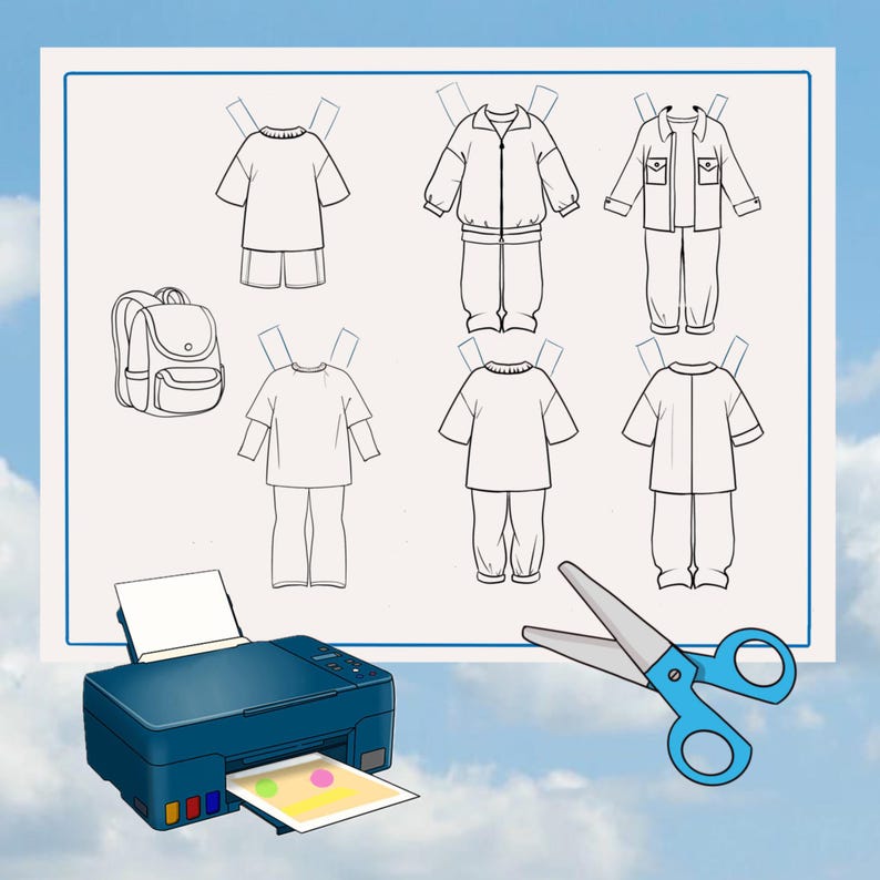 Printable Paper Doll Set – Hand-drawn DIY Dolls (PDF) - Etsy