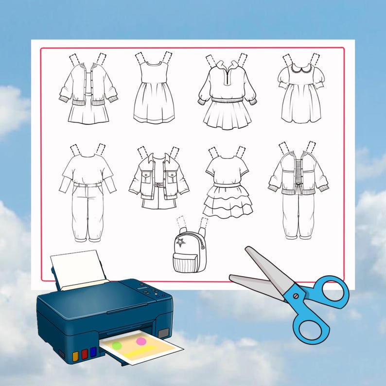 Paper Doll Printable, Paper Doll Clothes, DIY Dolls, Paper Doll Book ...