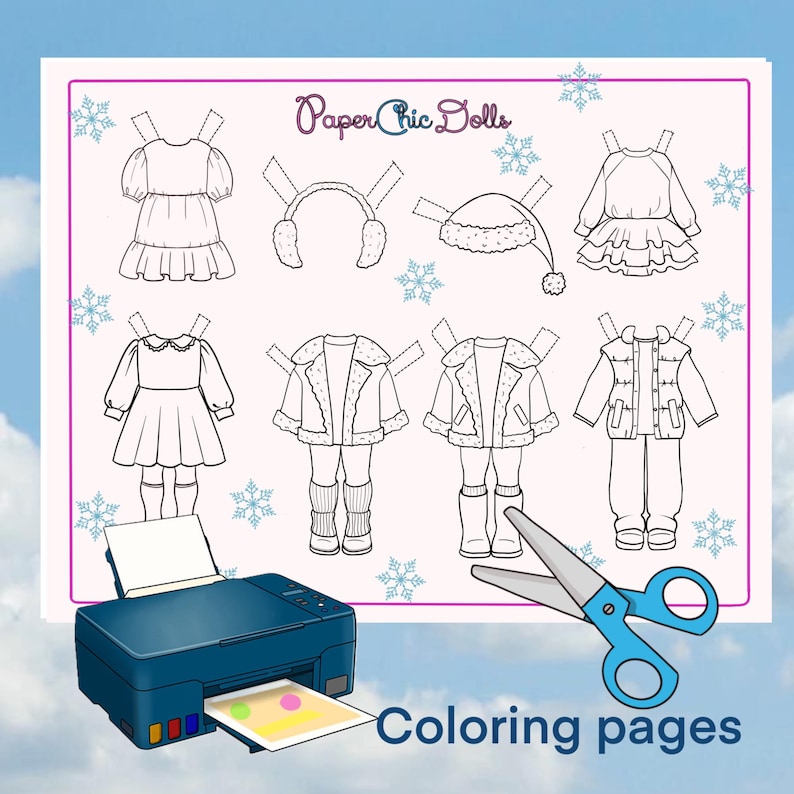 Printable Paper Dolls Set – Dress-up Activity (PDF) - Etsy