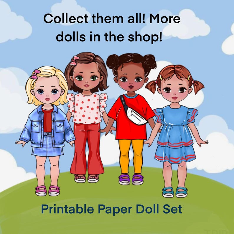 Printable Paper Dolls Set – Dress up Activity for Girls (PDF) - Etsy