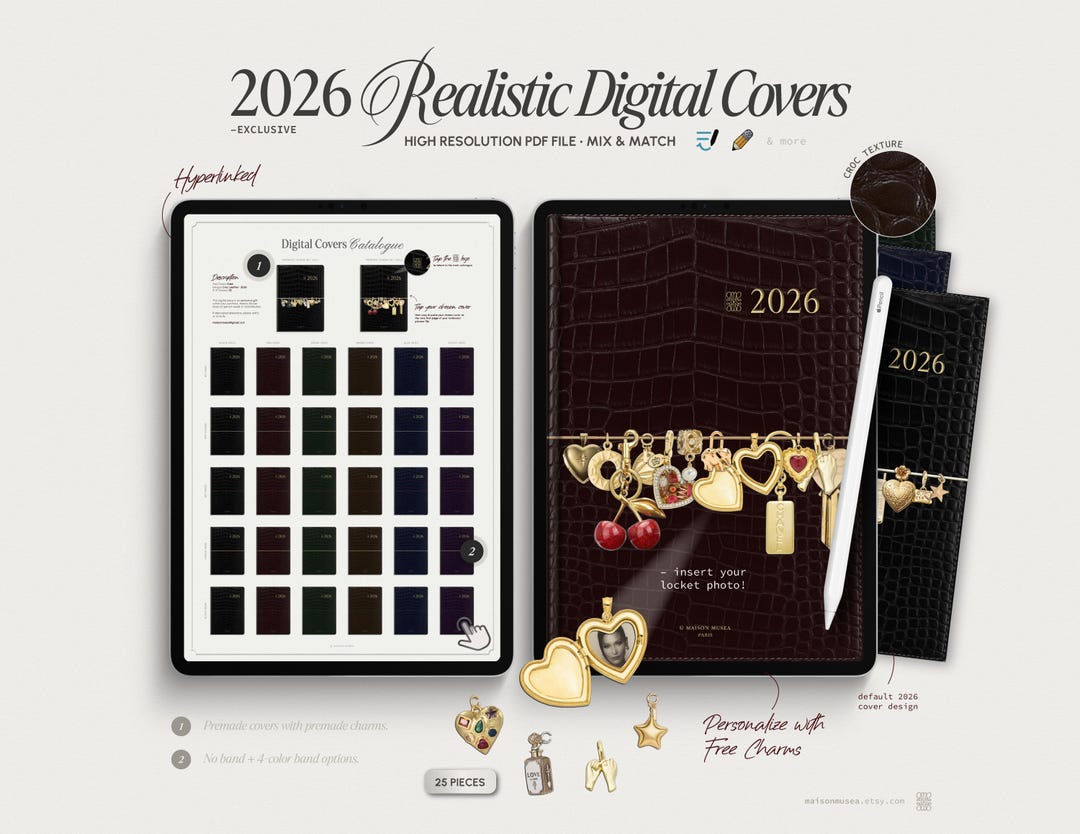 2026 Digital Planner Covers in Croc Leather | Goodnotes Notability ...