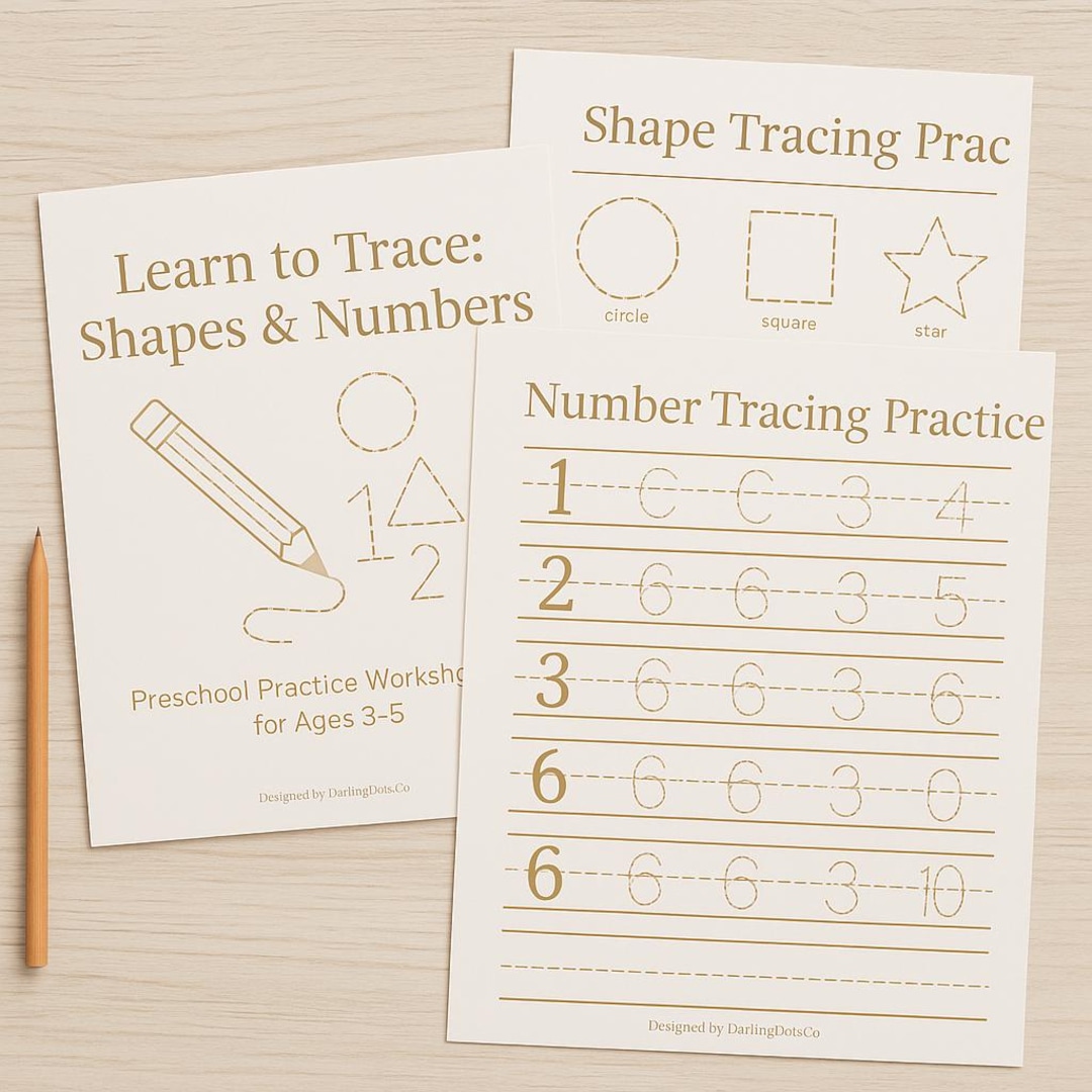 Preschool Tracing Worksheets | Learn to Trace Shapes & Numbers ...