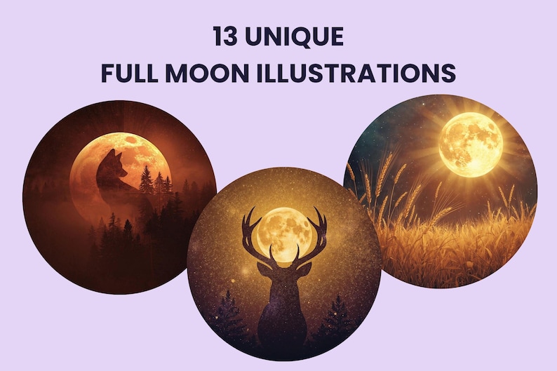Printable 2026 Full Moons Calendar | Lunar Phases Wall Art - Etsy