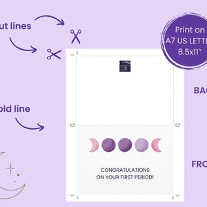 First Period Card for Girls Printable PDF Gift Welcome to Womanhood ...